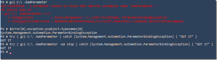 Output Redirection Powershell S Try Catch Finally And Erroraction Stop